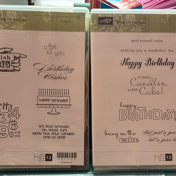 Stampin' Up! | Other | Stampin Up Bring On The Cake Stamp Set Black And ...
